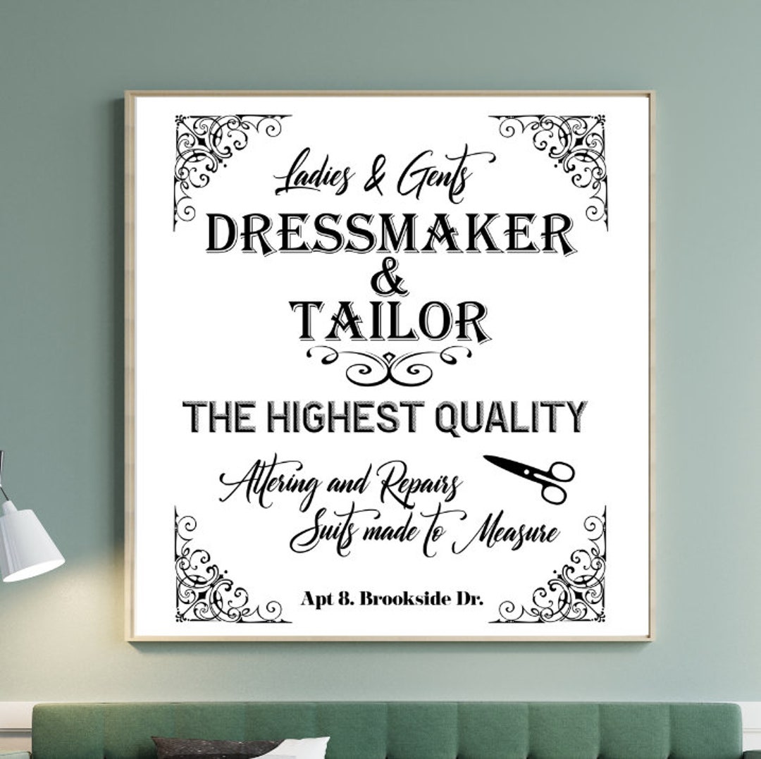 Dressmaker Vintage Antique Sewing Instant PNG JPEG Digital Download ...