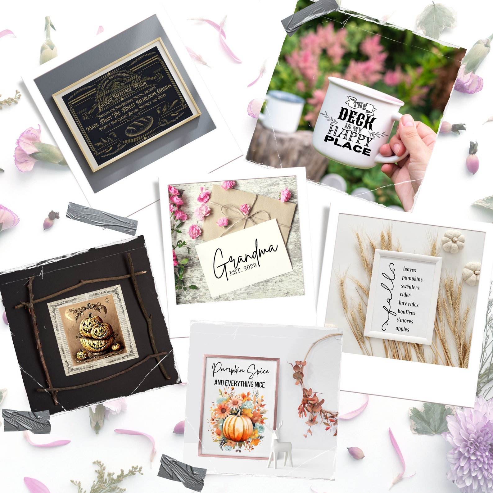Fall Farmhouse Printable Bundle | Autumn Graphics (digital Download) - Etsy