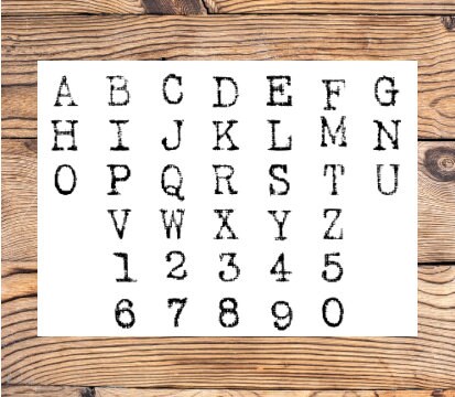 Antique Alphabet Junk Journaling Instant PNG JPEG Digital - Etsy