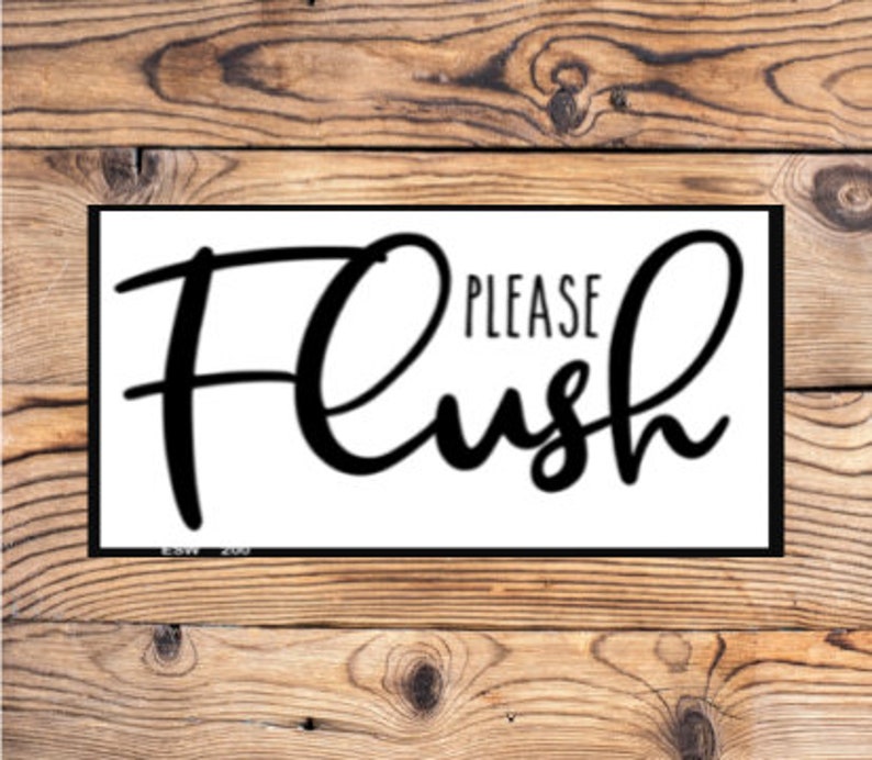 Please Flush Bathroom Graphic Instant PNG JPEG Digital - Etsy