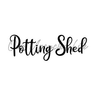 Garden Potting Shed Instant PNG JPEG Digital Download Printable Art ...