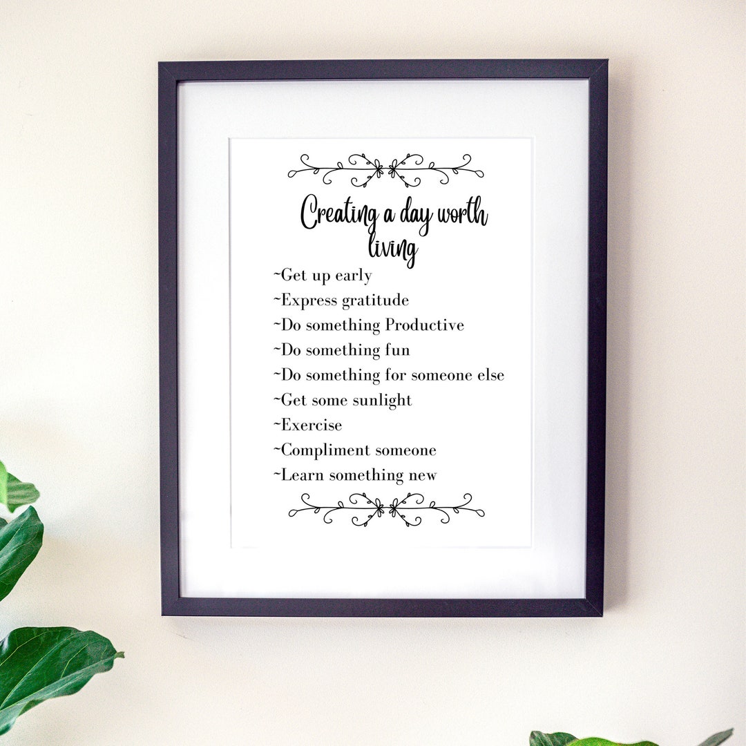 Creating a Day Worth Living Instant PNG JPEG Digital Download Printable ...