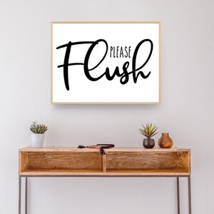 Please Flush Bathroom Graphic Instant PNG JPEG Digital Download ...