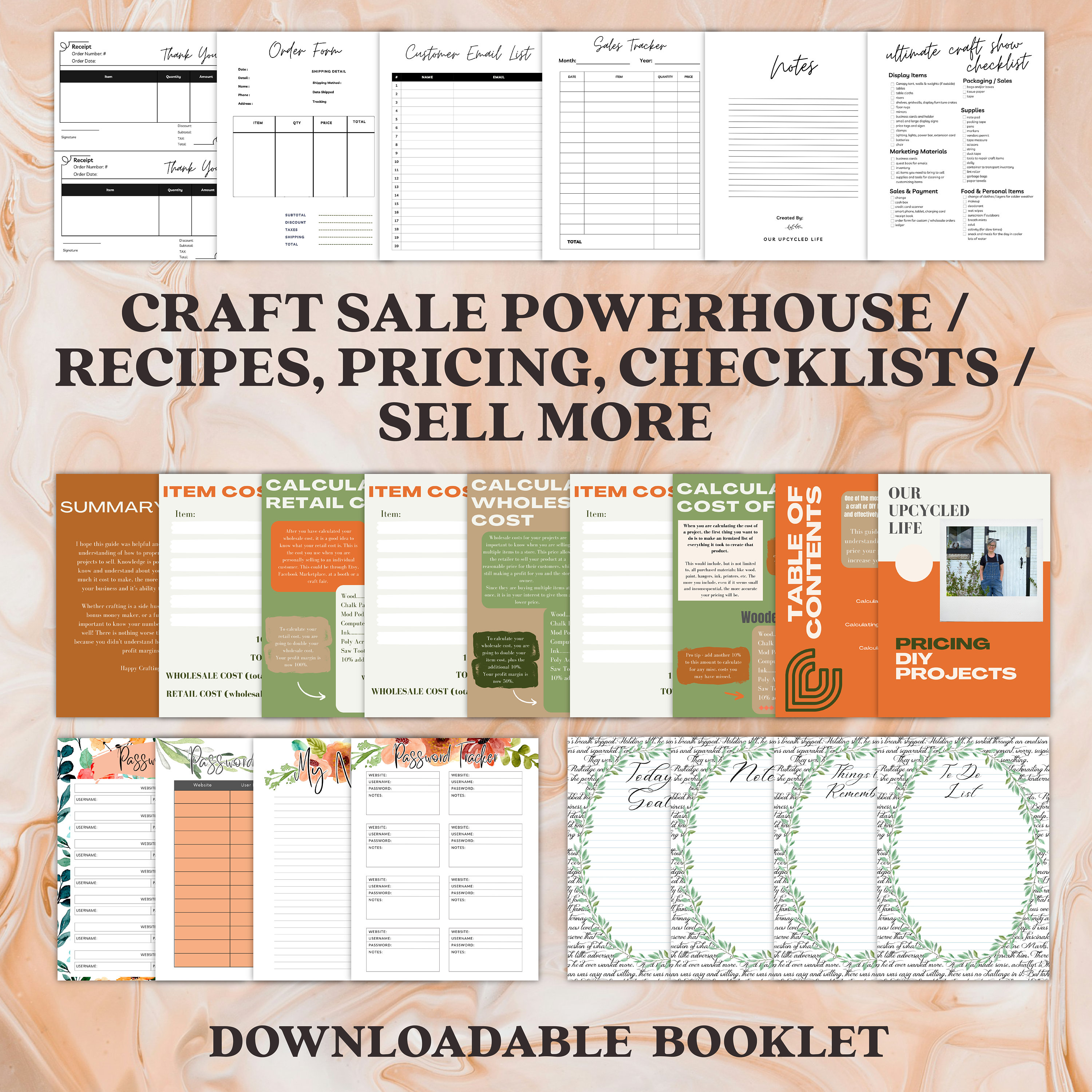 Craft Sale Powerhouse Booklet | DIY Pricing, Recipes, Checklists (PDF ...