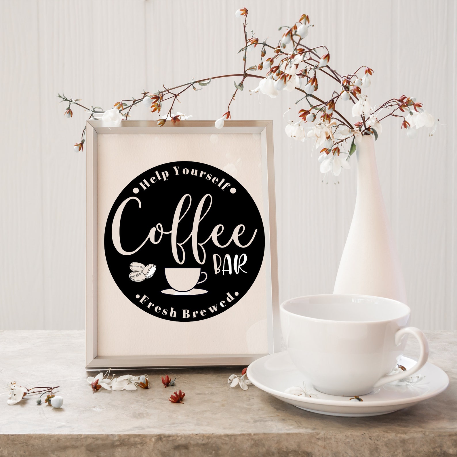 Coffee Bar Printable Graphic PNG JPEG Digital Download - Etsy