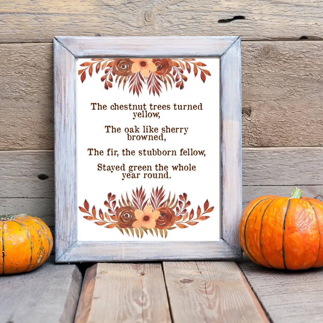 Chestnut Trees Halloween Fall Autumn Graphic Instant PNG JPEG Digital ...