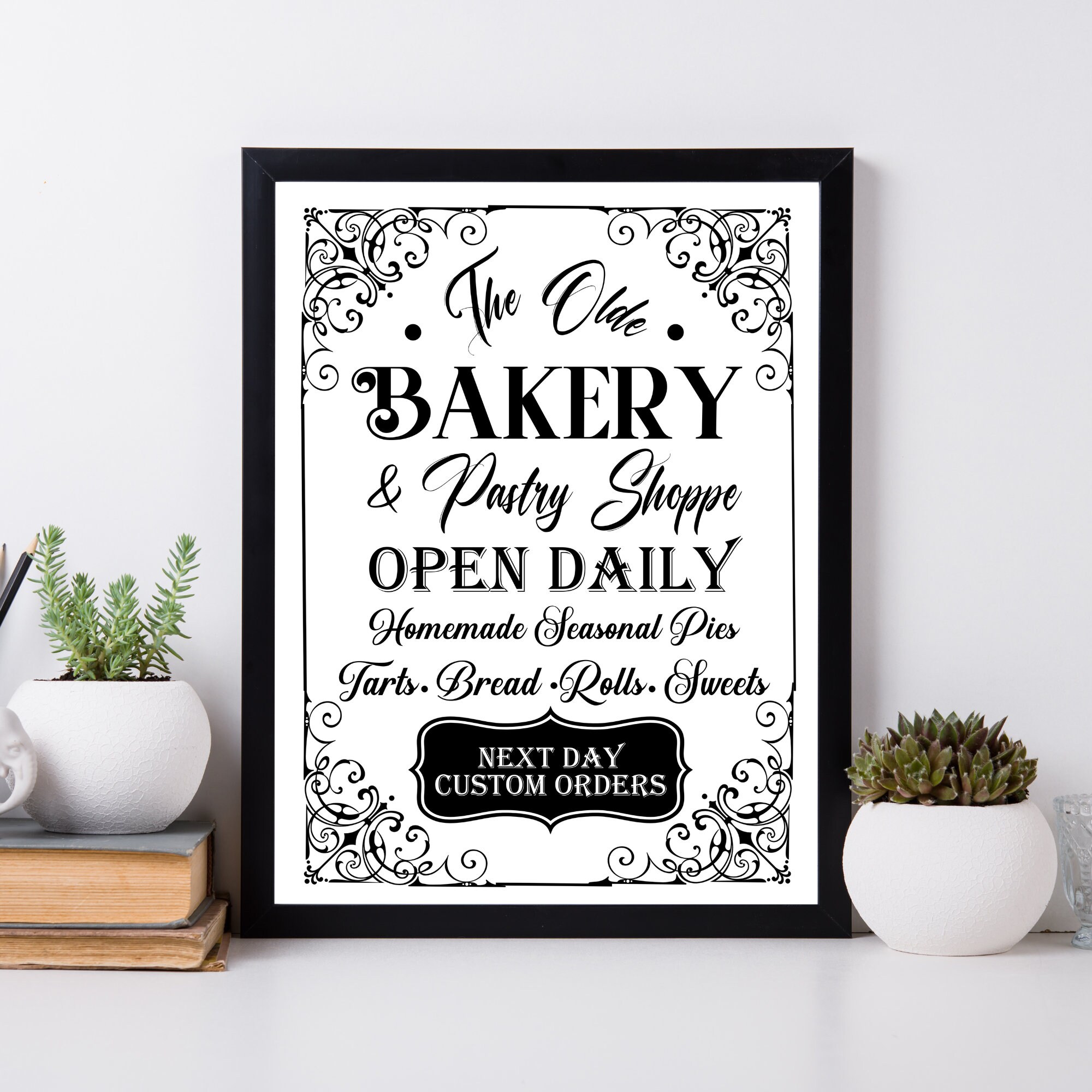 The Olde Bakery Graphic Farmhouse Instant PNG JPEG digital download ...