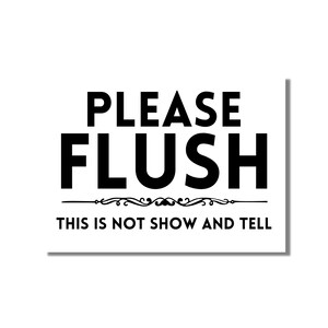 Please Flush - Bathroom Graphics - Instant Digital Download (PNG, JPEG ...