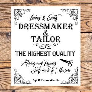 Dressmaker Vintage Antique Sewing Instant PNG JPEG Digital Download ...