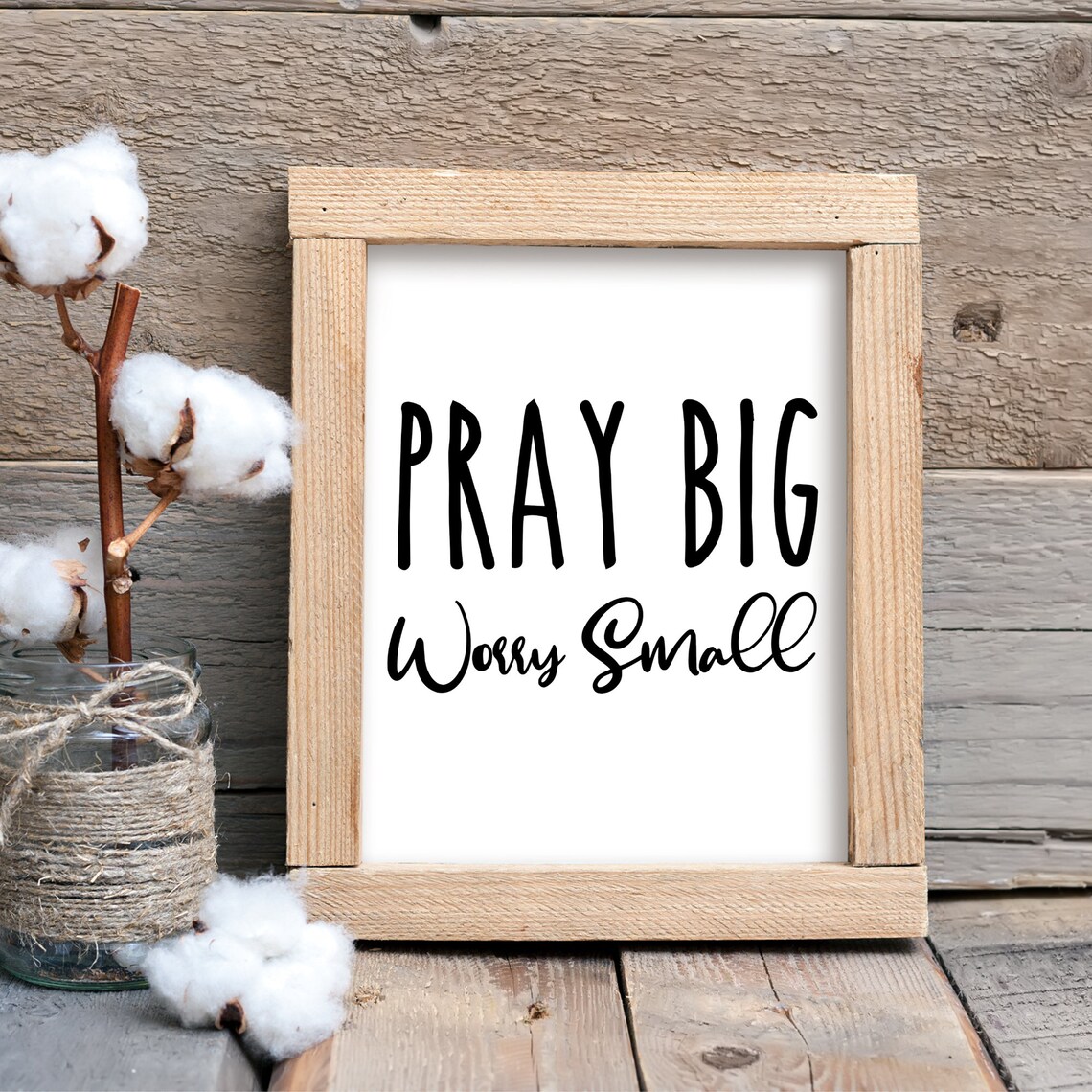 Pray Big Worry Small Instant PNG JPEG Digital Download - Etsy Canada