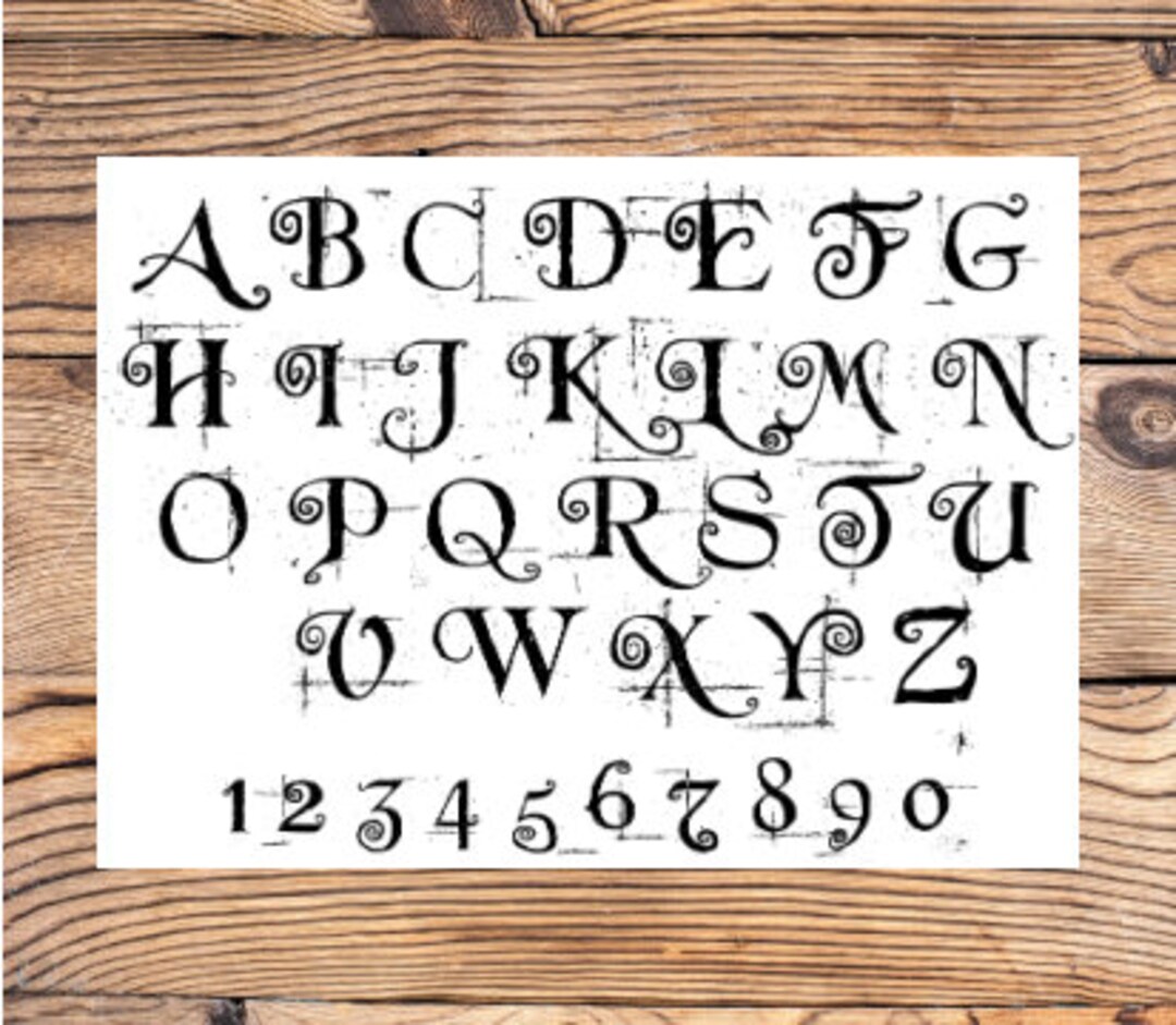 Junk Journaling Numbers & Letters PNG JPEG SVG Digital Download ...