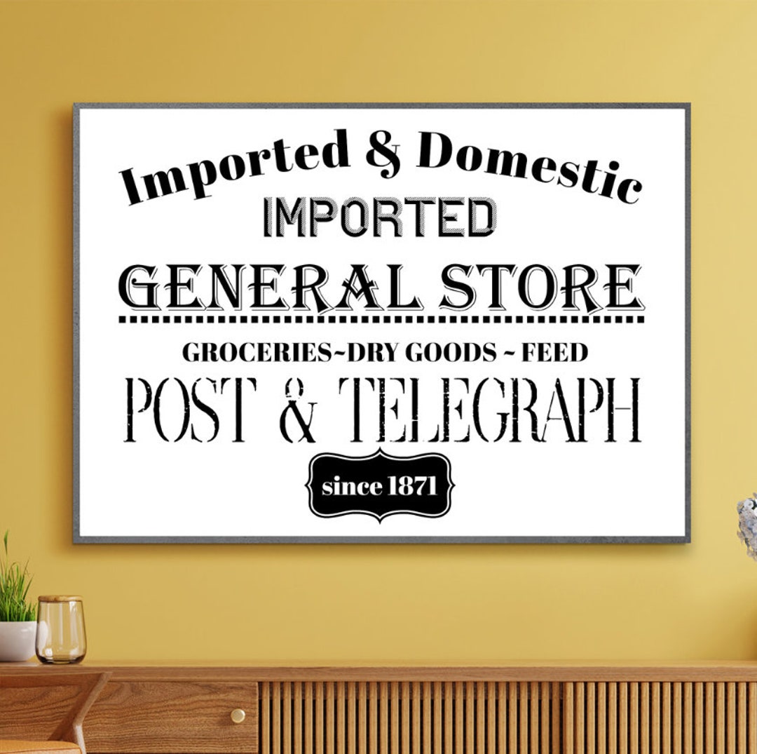 Antique Farmhouse General Store Sign Instant Digital Download PNG SVG ...
