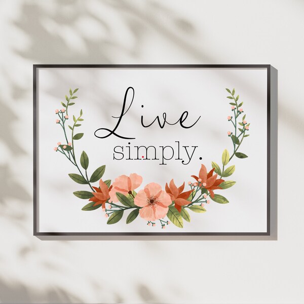 Live Simply Art - Etsy
