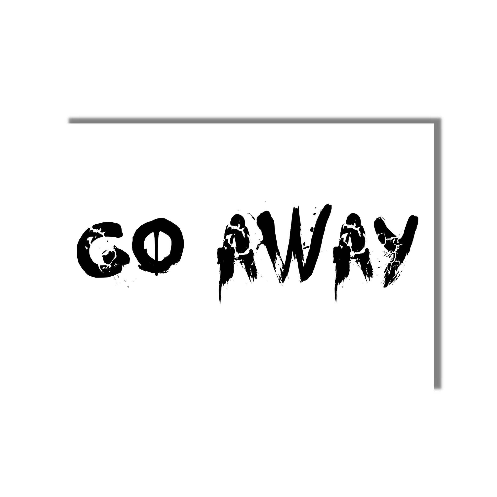 Go Away Halloween Instant PNG JPEG Digital Download Printable Art ...