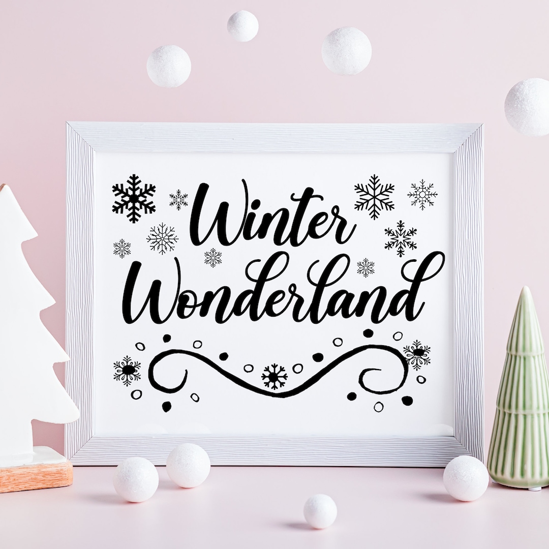 Winter Wonderland Christmas Graphic Instant PNG JPEG (Download Now) - Etsy