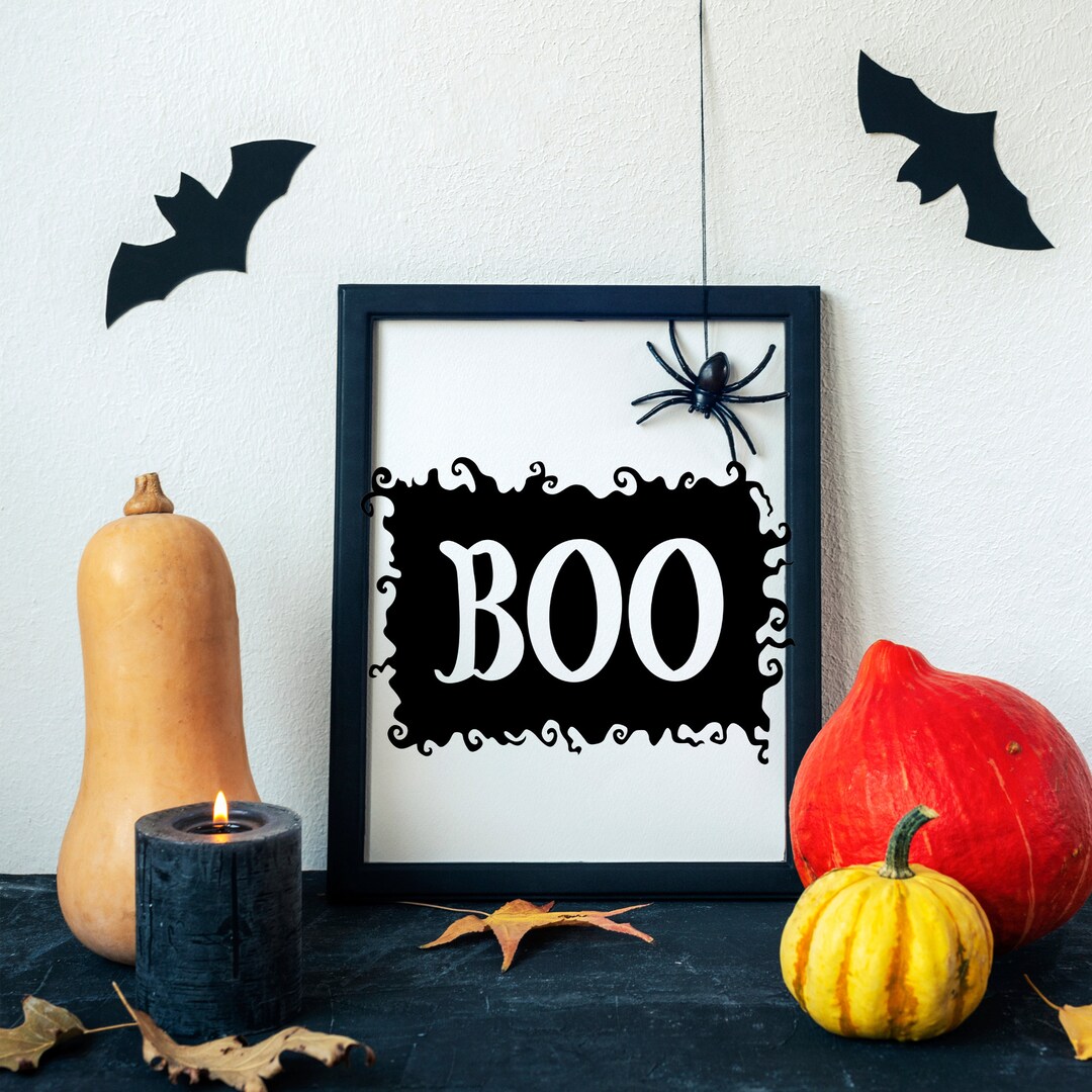 BOO Halloween Decor Instant PNG JPEG Digital Download Printable Art ...