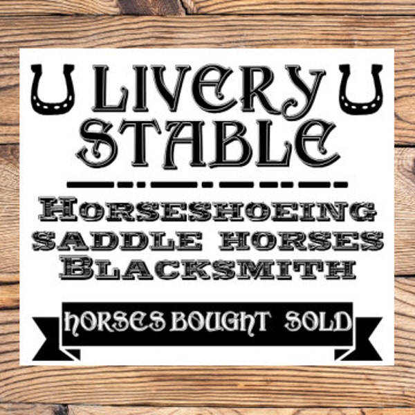 Livery Stable Signs - Etsy