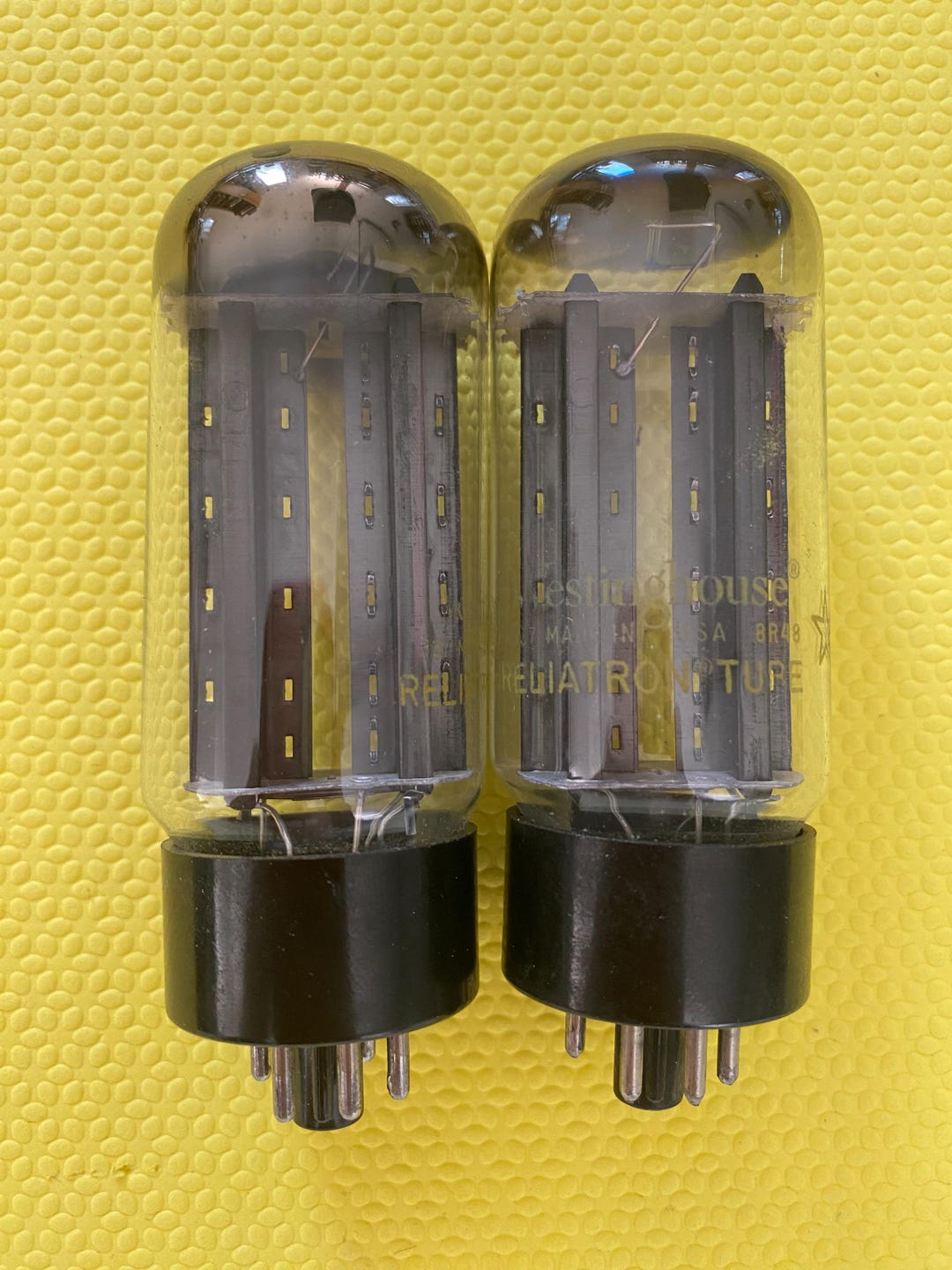 Matched Pair Westinghouse 5U4 5U4GB Vacuum Tubes Valves Rectifier Black ...