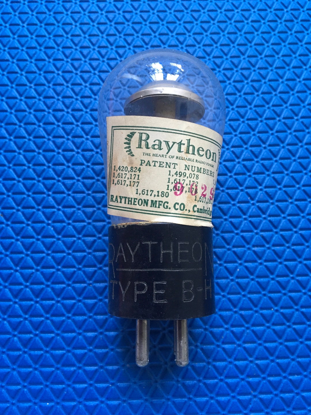 Raytheon Type BH B-H Vacuum Tube Valve Rectifier Old-fashioned Bottle ...