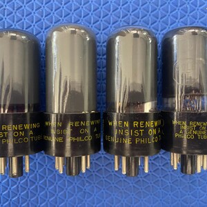 4 Philco 50L6 50L6GT Vacuum Tubes Valves Coated Glass Lot of Four - Etsy