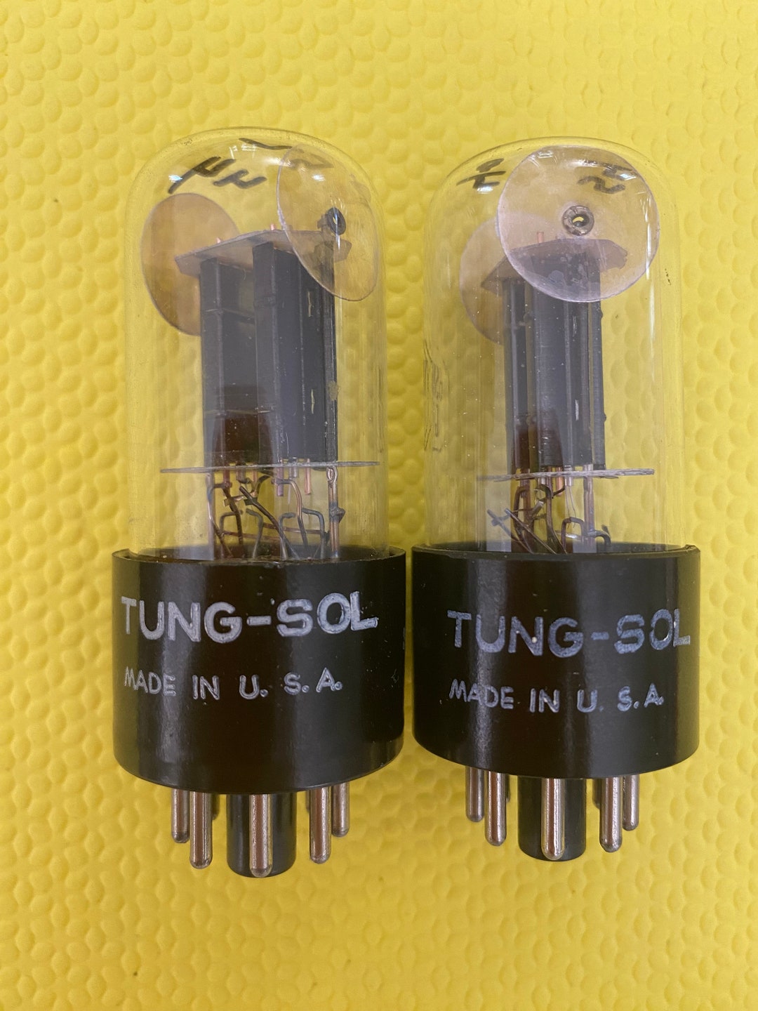 Matched Pair Tung-sol 6SN7 6SN7GT Mouse Ear Vacuum Tubes Valves Copper ...