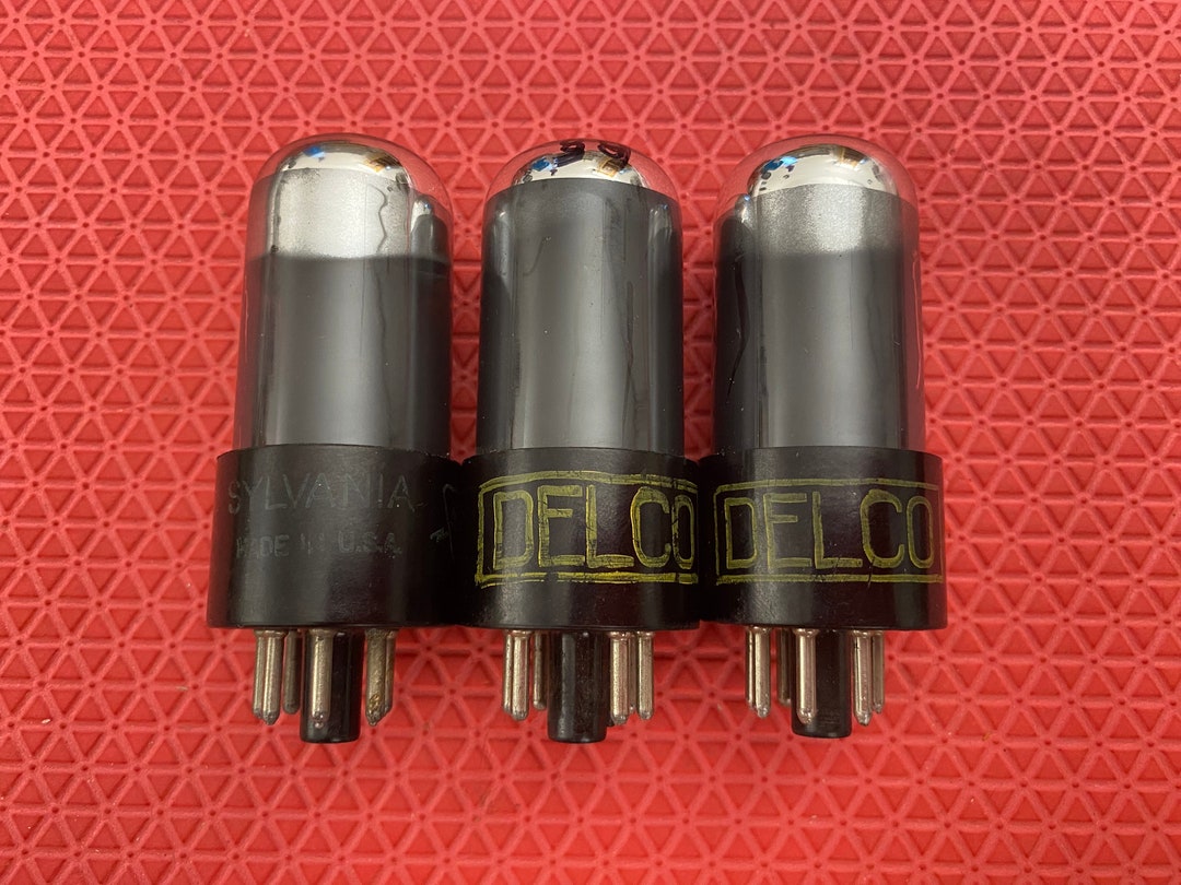 3 Sylvania 12V6 12V6GT Vacuum Tubes Valves Silver Top Chrome Dome Lot ...