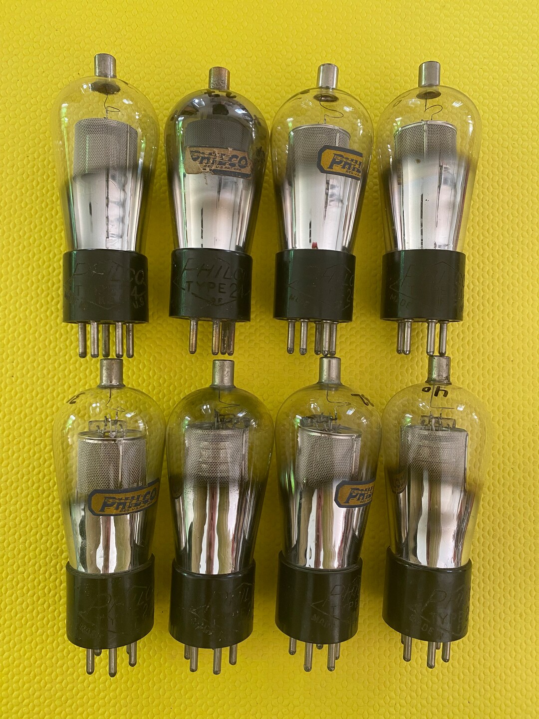 8 Philco 24 24A Vacuum Tubes Valves Globe Balloon Mesh Plate Lot of ...