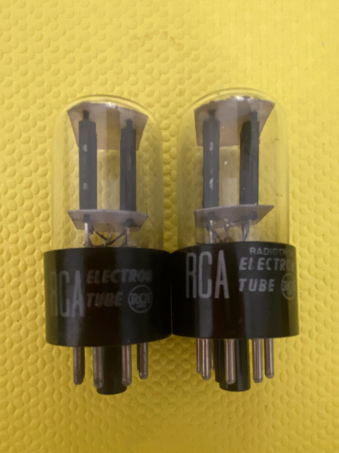 Matched Pair RCA 6SN7 6SN7GTB Vacuum Tubes Valves Copper Support Rods ...