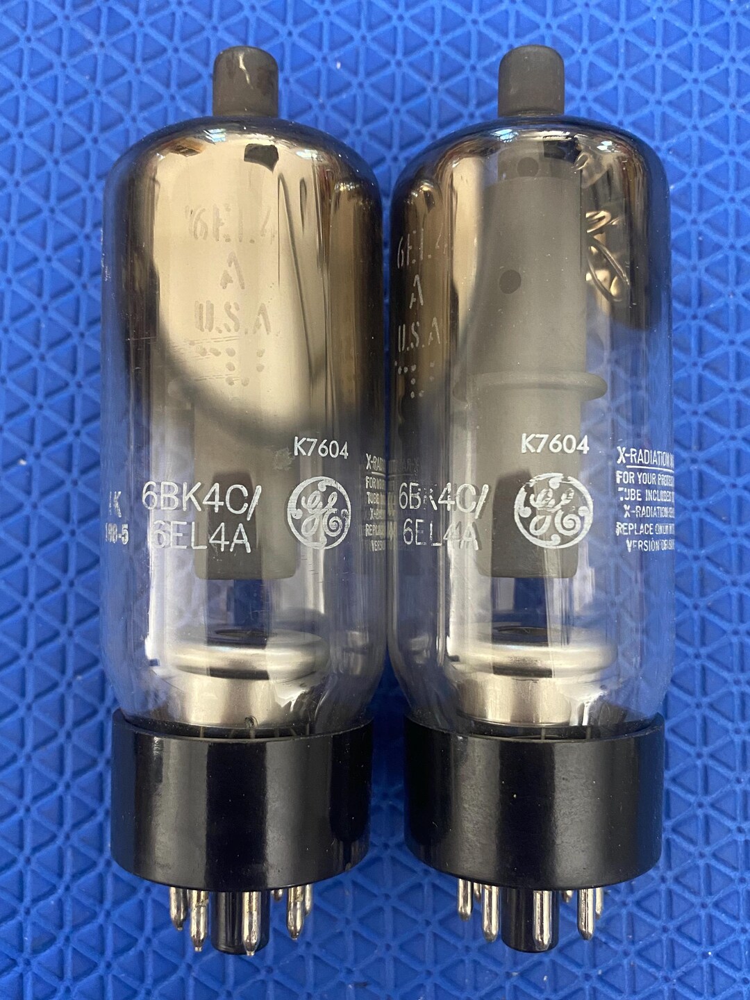 2 General Electric GE 6BK4 6BK4A 6BK4B 6BK4C 6EL4 6EL4A Vacuum Tubes ...