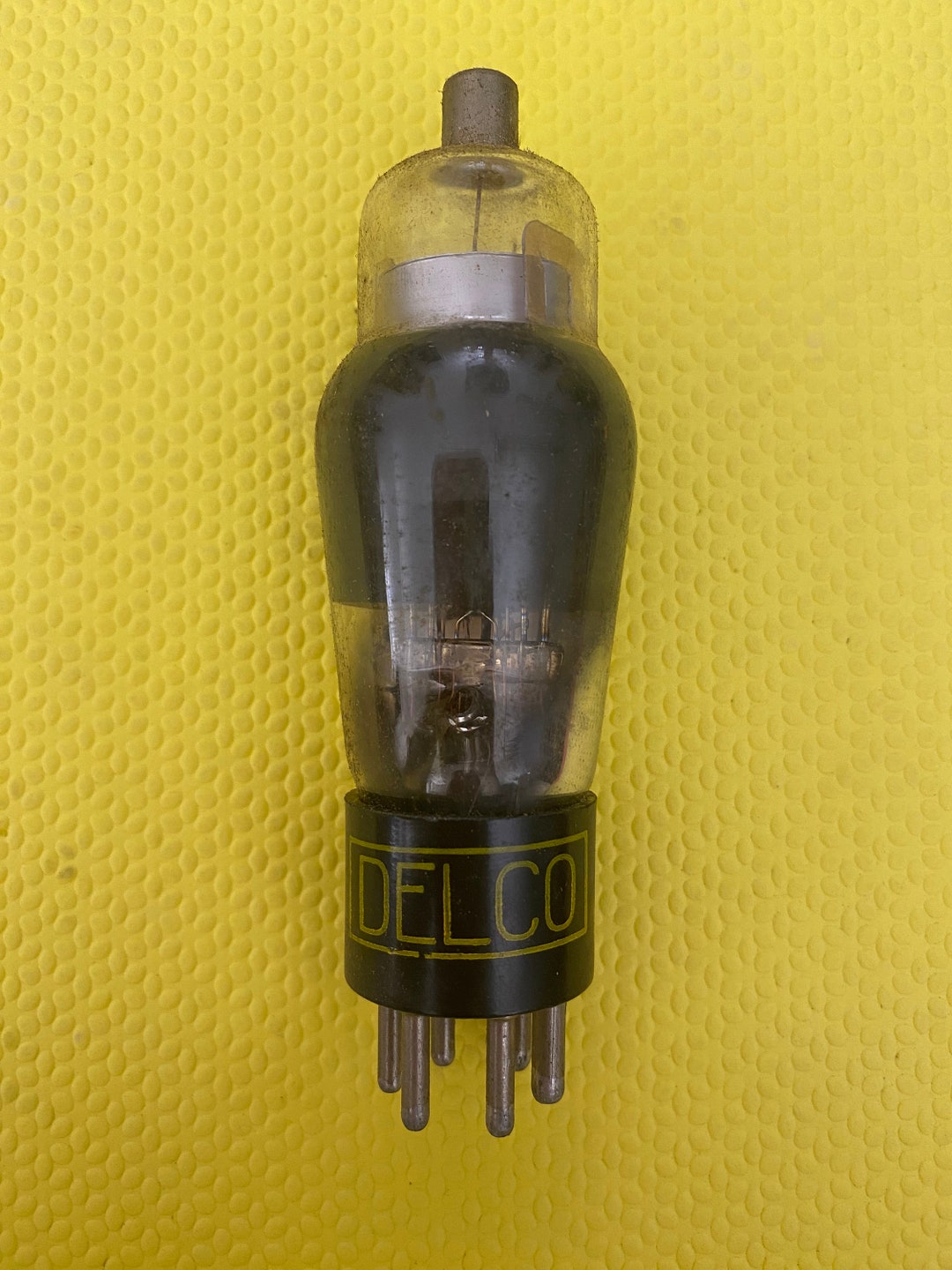 Delco 6C6 Vacuum Tube Valve Beautiful Black & Silver Shoulder ST Style ...