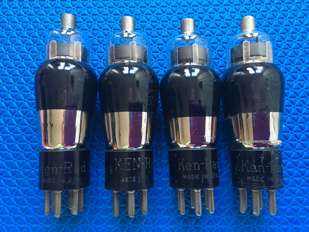 4 Ken-rad 6D6 Vacuum Tubes Valves Gray Glass Lot of Four 3 Nos-testing ...