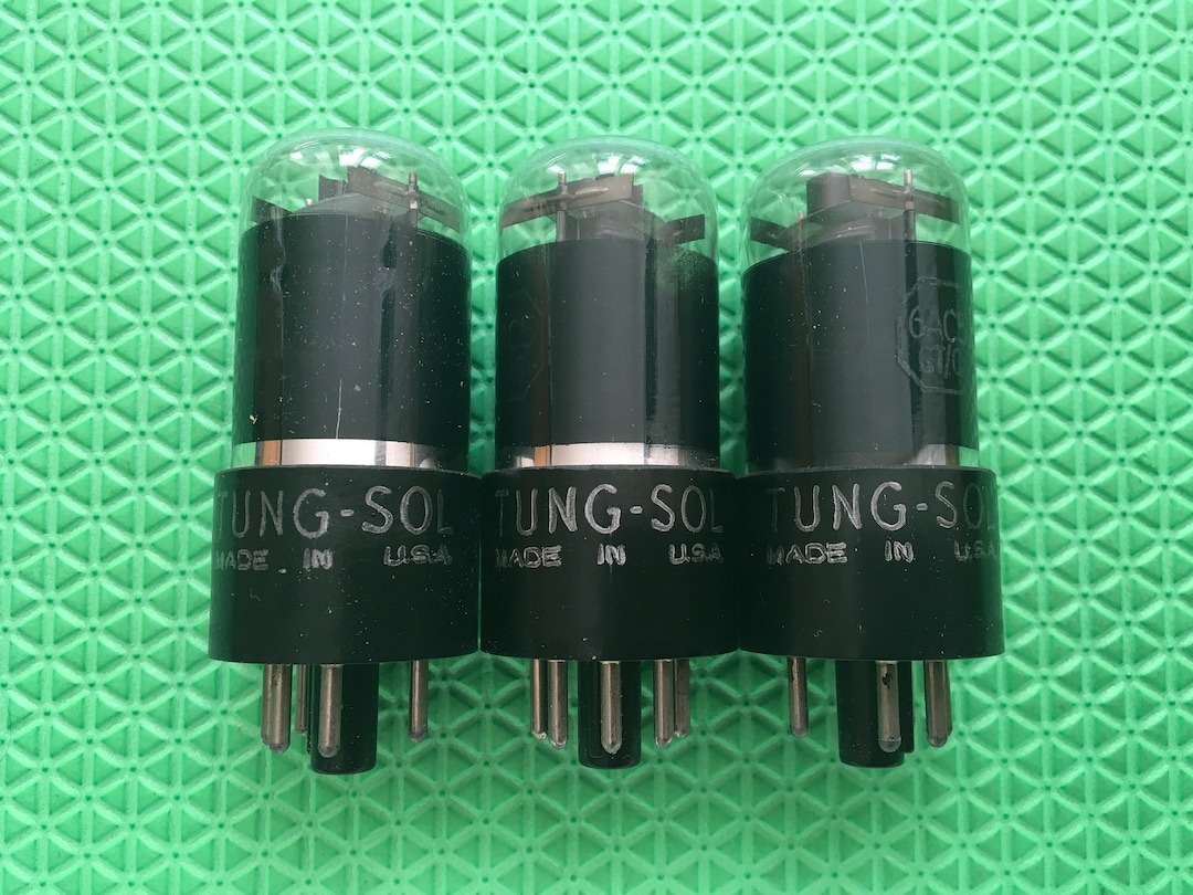 3 Tung-sol 6AC5 6AC5GT Vacuum Tubes Valves Black and Silver Glass NOS NIB Lot of Three - Etsy