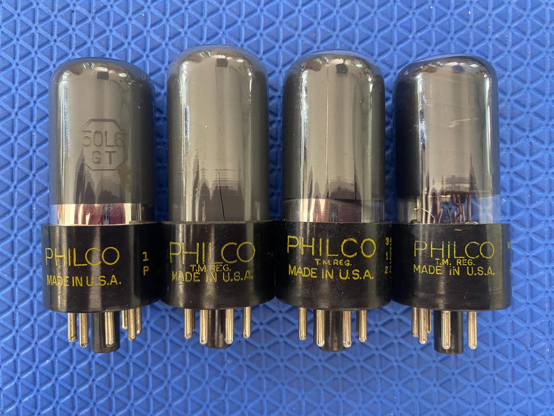 4 Philco 50L6 50L6GT Vacuum Tubes Valves Coated Glass Lot of Four - Etsy