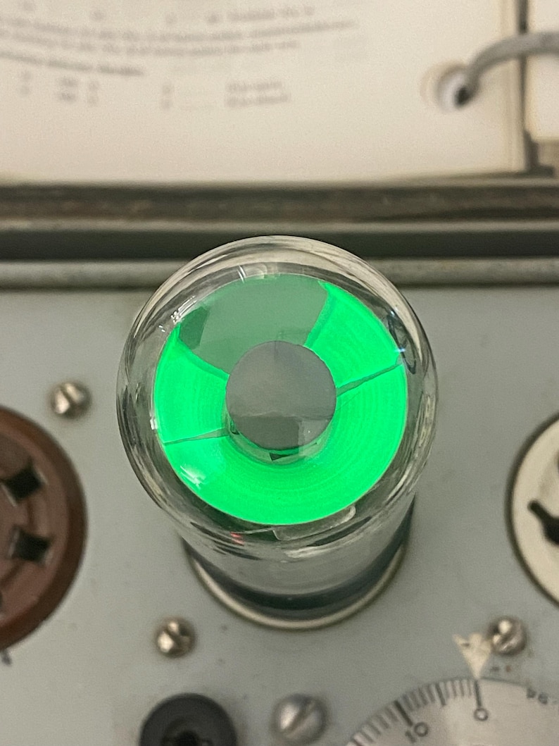 Sylvania 6E5 Indicator Magic Eye Vacuum Tube Valve Nos-testing Bright ...