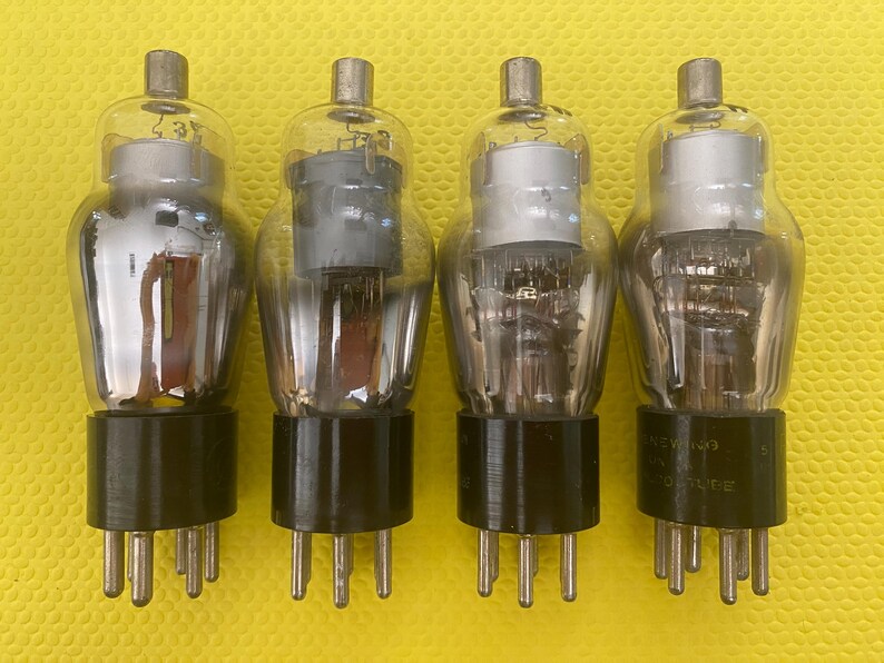4 Us-made Number / Type 77 #77 Vacuum Tubes Bell Plate Variety Lot of ...