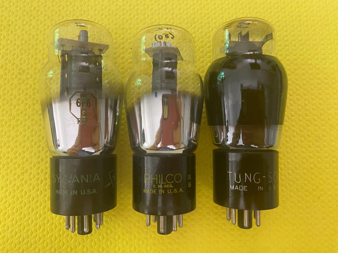 3 Us-made 6F6 6F6G Vacuum Tubes Valves Shoulder St-shape Lot of Three ...