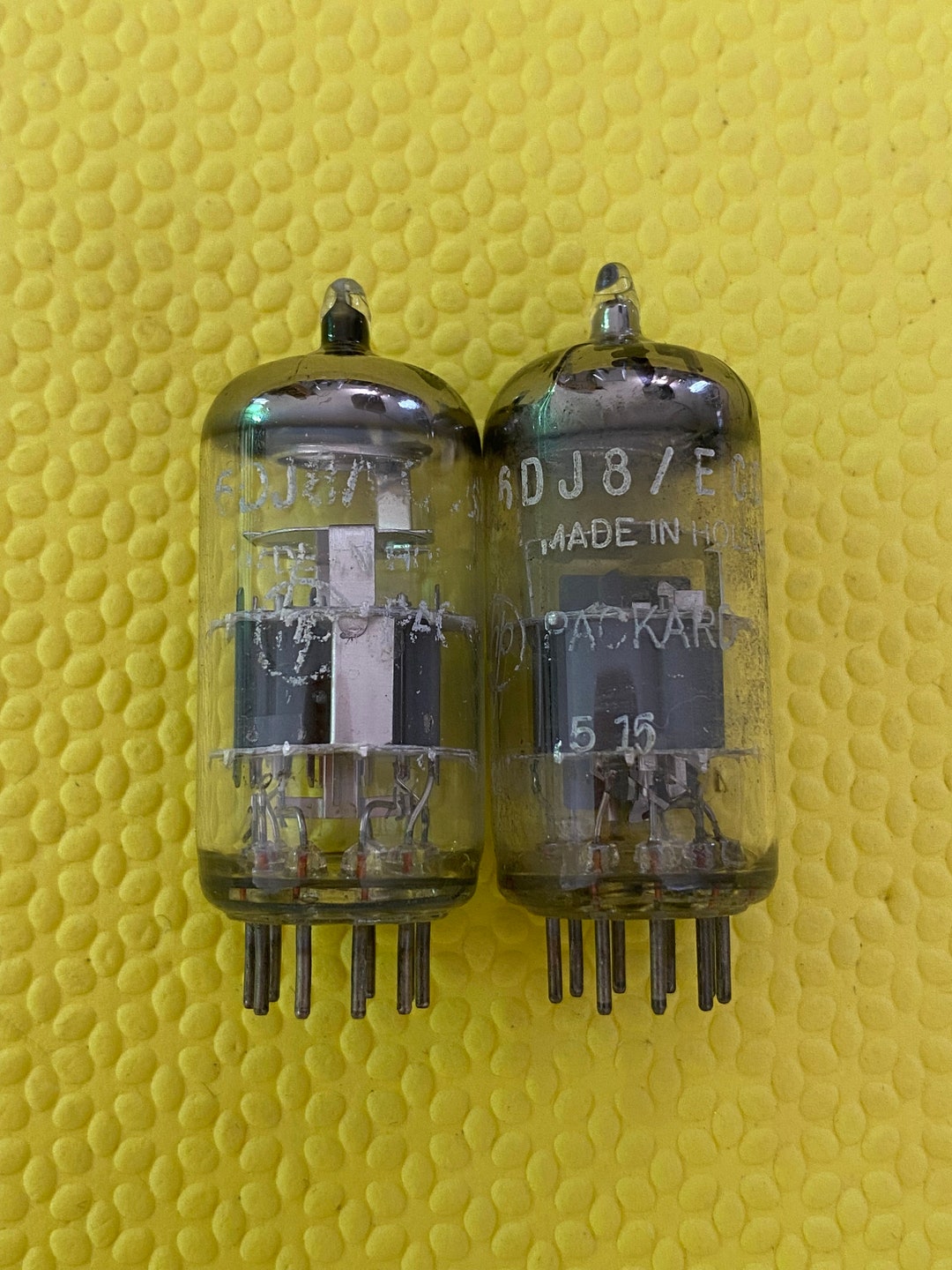 Matched Pair Amperex Bugle Boy 6DJ8 ECC88 Vacuum Tubes Valves Nos ...