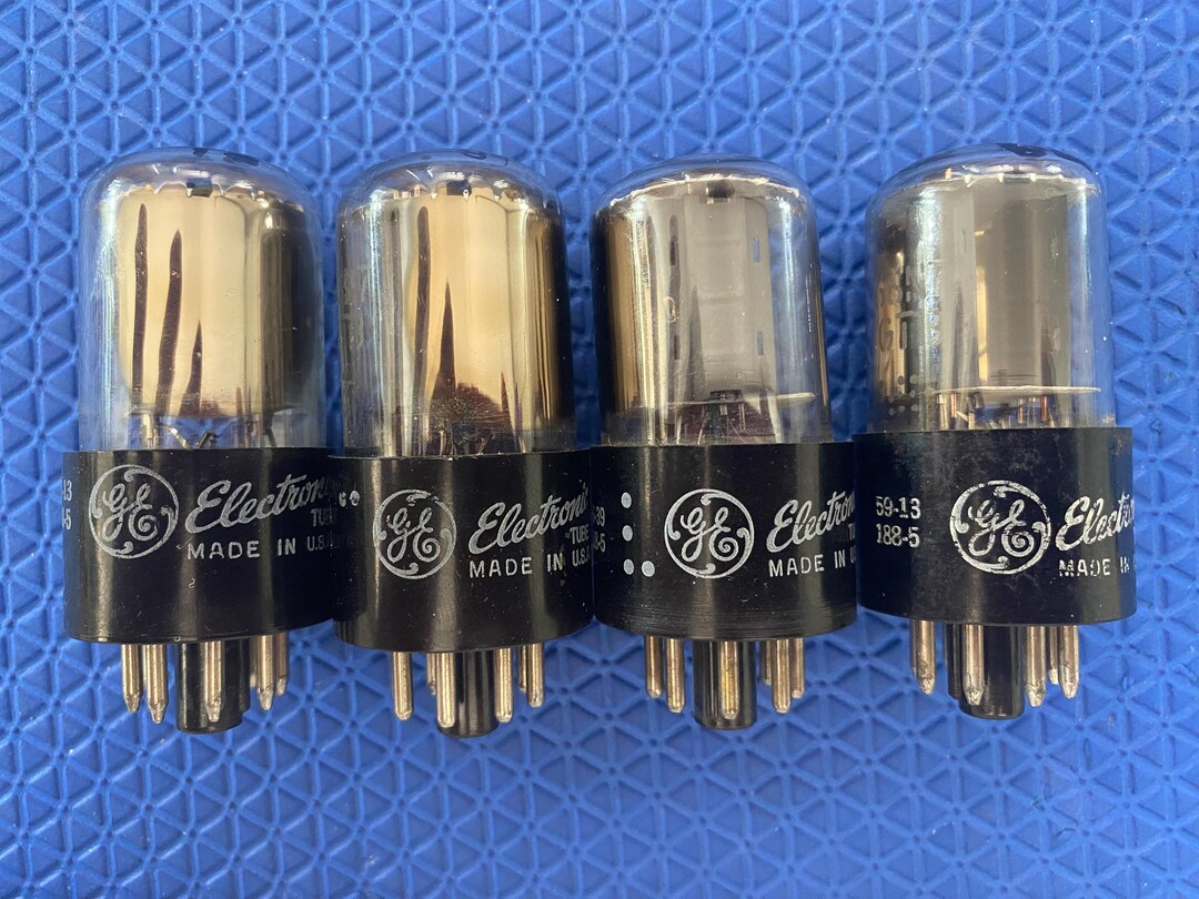 Matched Quad General Electric GE 6SN7 6SN7GTB Vacuum Tubes Valves ...