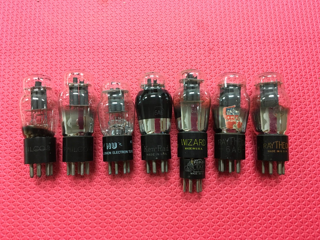 7 Us-made 6A6 Vacuum Tubes Valves Black Plate Lot of Seven - Etsy