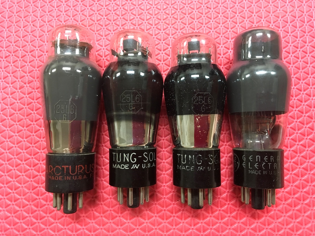 4 Us-made 25L6 25L6G Vacuum Tubes Valves Small Bottle Lot of Four - Etsy