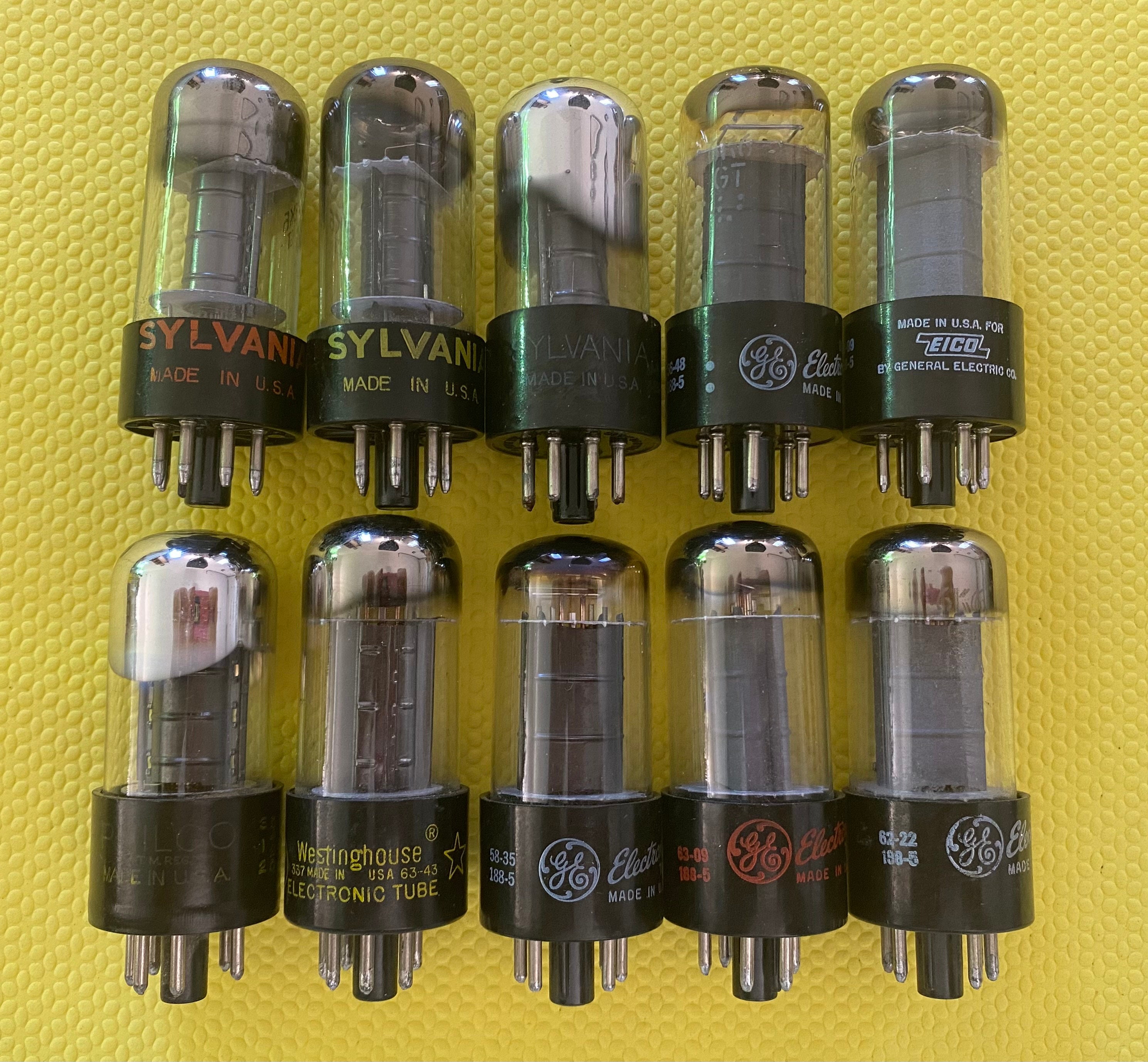 10 Us-made 6K6 6K6GT Vacuum Tubes Valves Lot of Ten Silver Tops - Etsy