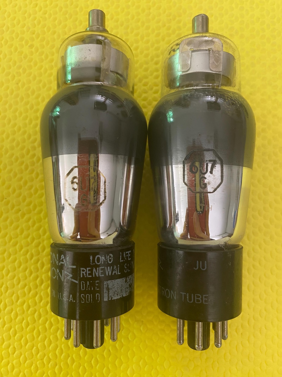 2 National Union NU 6U7 Vacuum Tubes Valves Lot of Two - Etsy