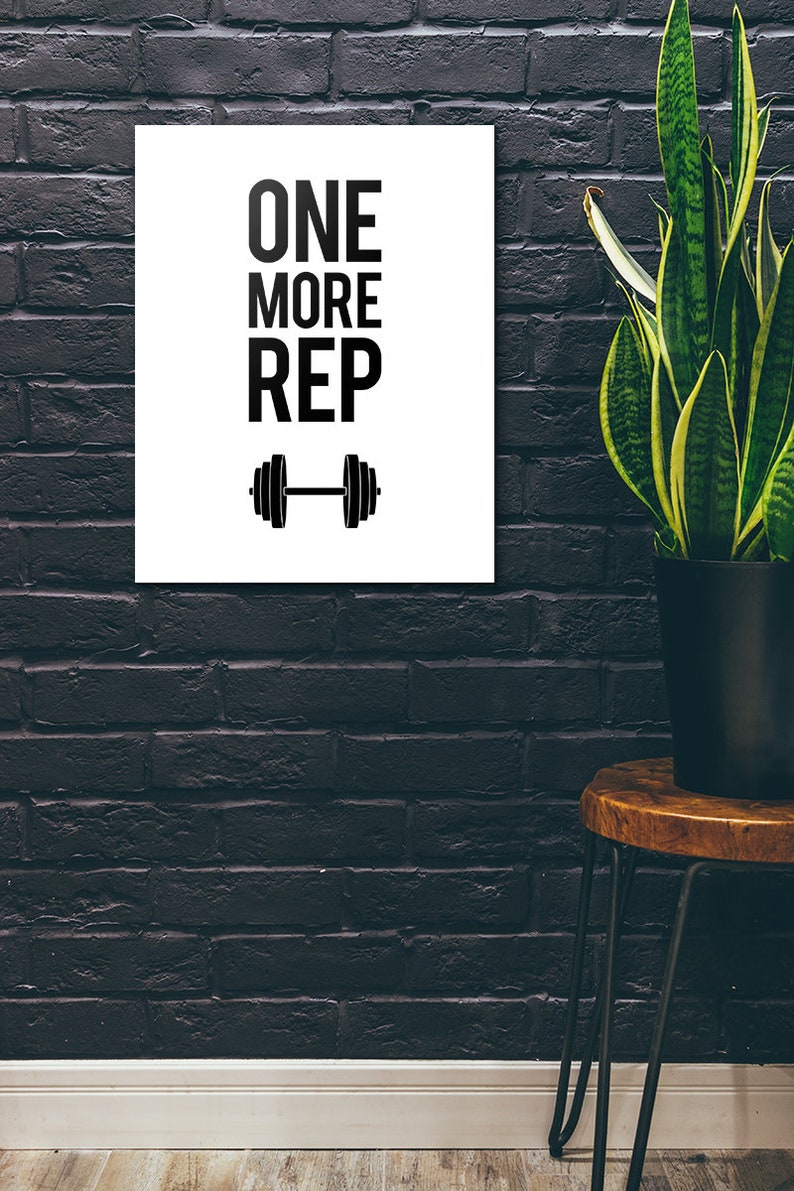 One More Rep, Wall Art, A2, Instant Download, Printable, DIY, Digital ...