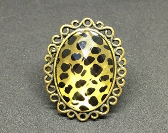 Leopard print ring | Etsy