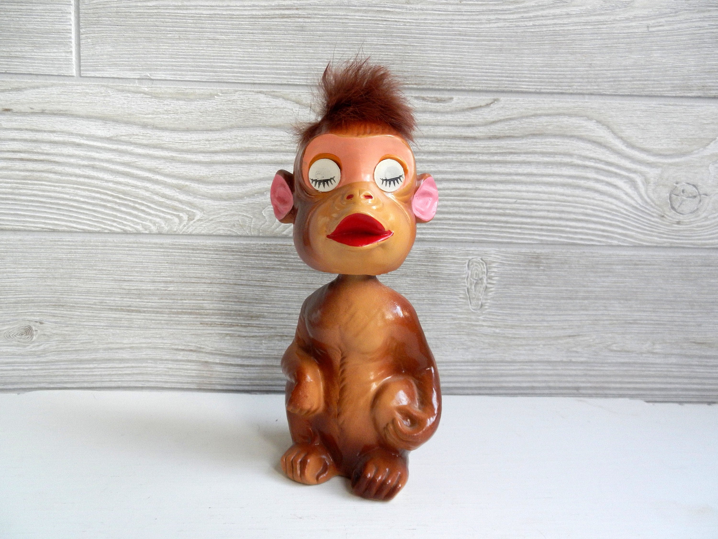 Vintage Made in Japan Monkey Bobblehead With Blinking Eyes - Etsy