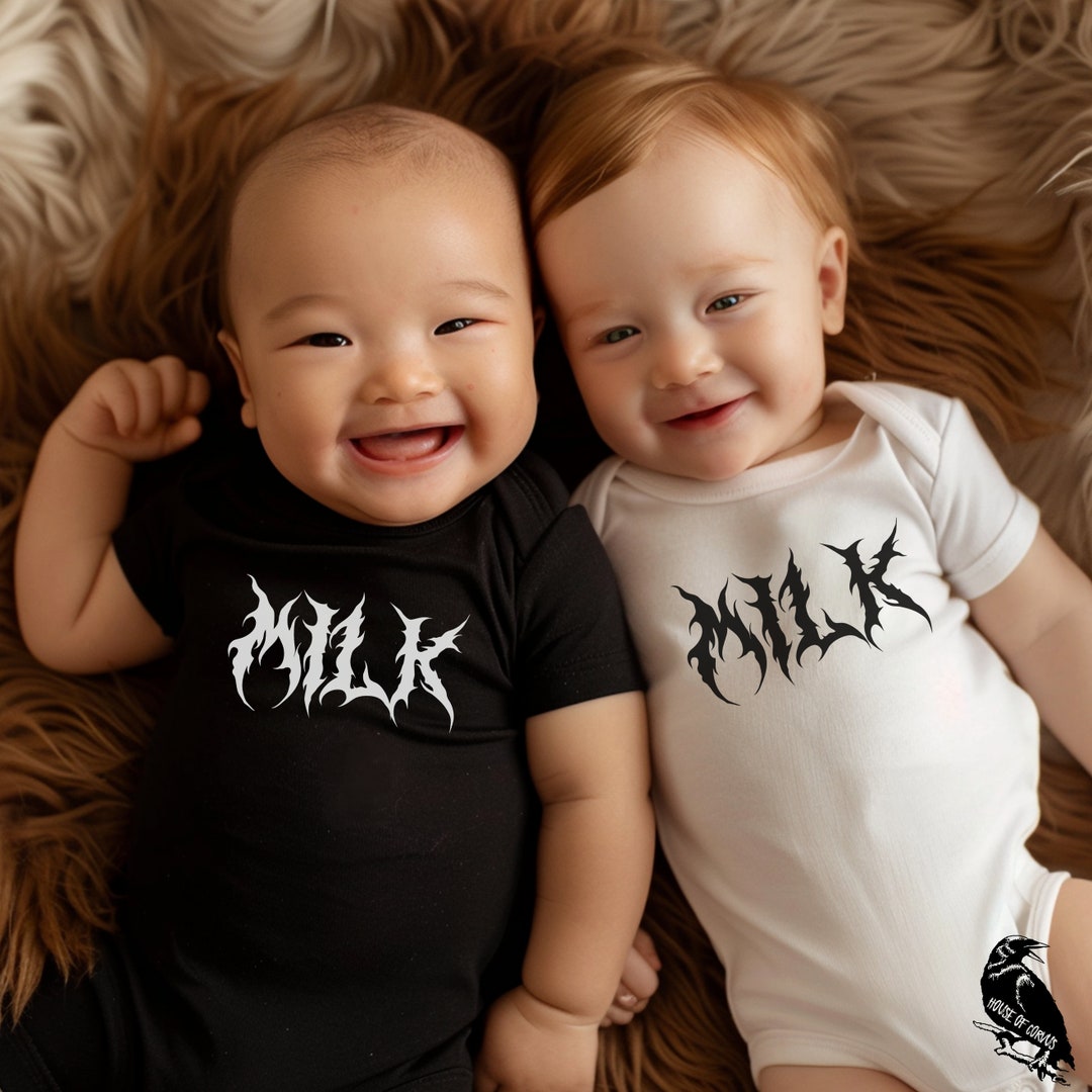 MILK UNISEX MILK Black Body Suite, Baby Goth, Gothic Baby, Baby Goth, Alt Baby, Gothic Baby ...