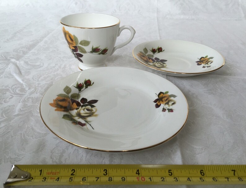 Vintage Bone China Clare Tea Trio #2920 of a Cup, a Saucer and a Side ...