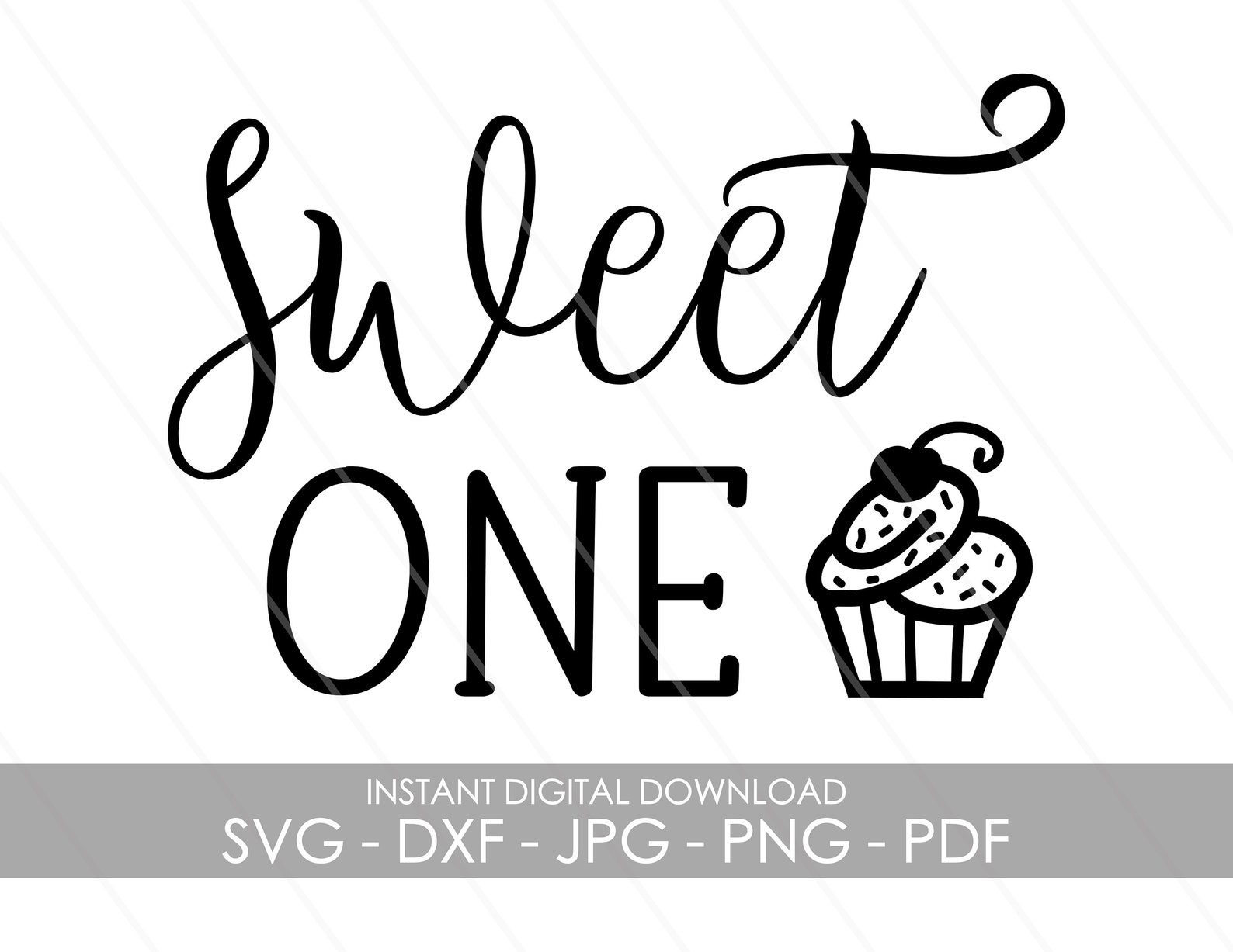 Sweet One Digital Cut File Instant Digital Download SVG | Etsy