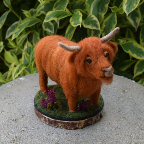 Needle Felted Cow - Etsy