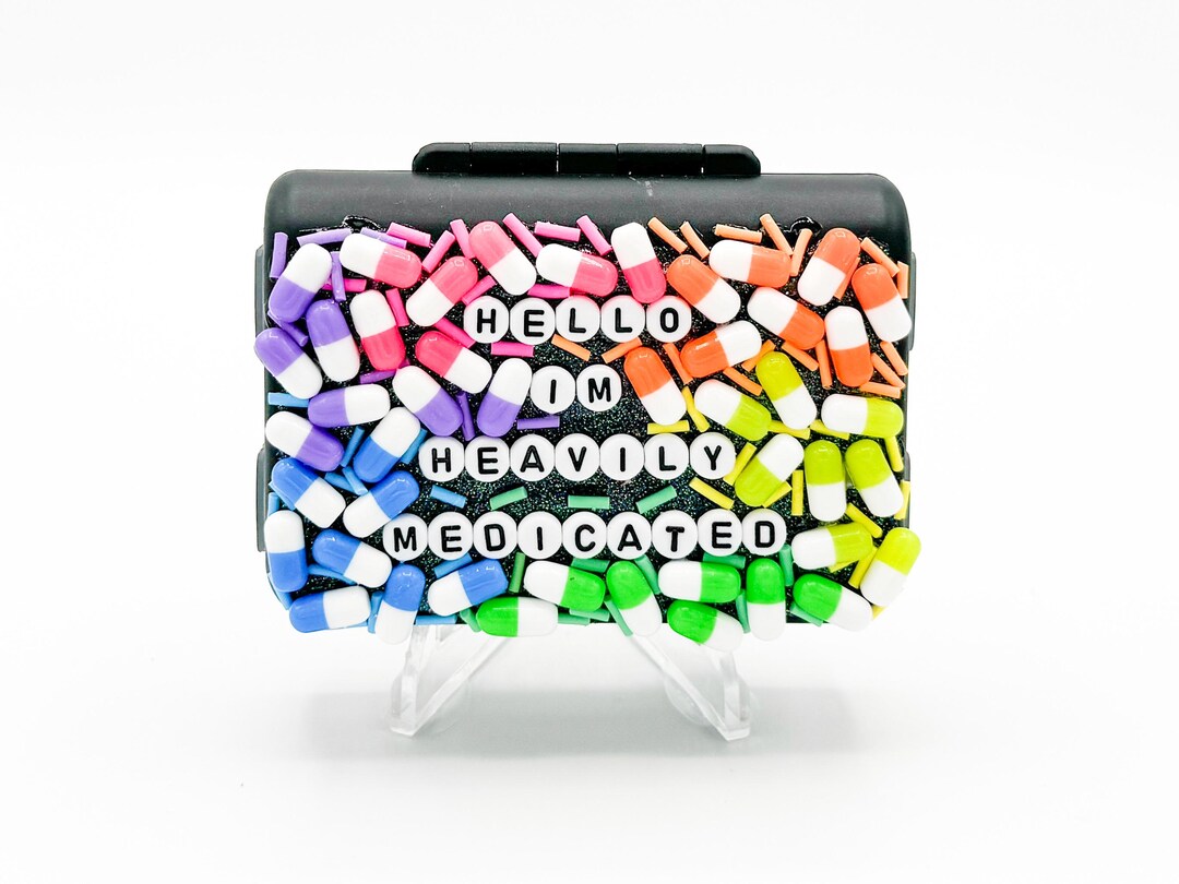 Hello, I’m Heavily Medicated Magnetic 7-day Pill Organizer - Etsy